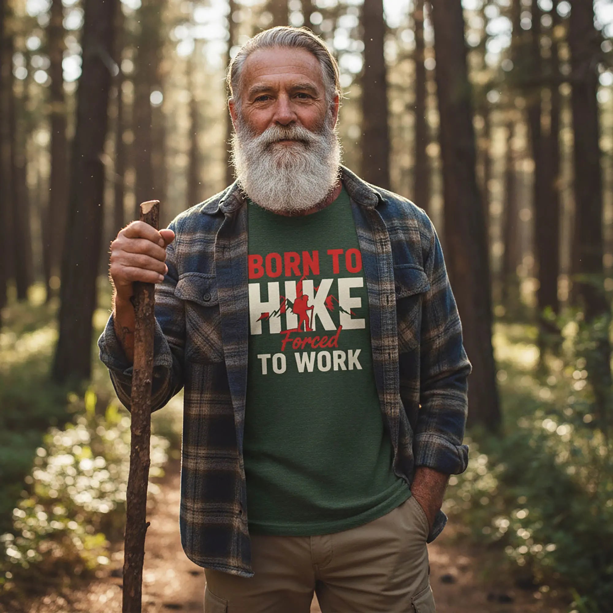 Born To Hike Forced To Work - Soft Hiking T-Shirt T-Shirt – HellaWear